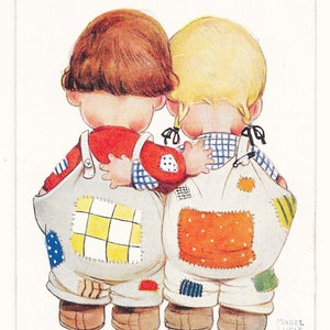 Artist-signed Bright Patches Kids Postcard, C. 1930 - Etsy