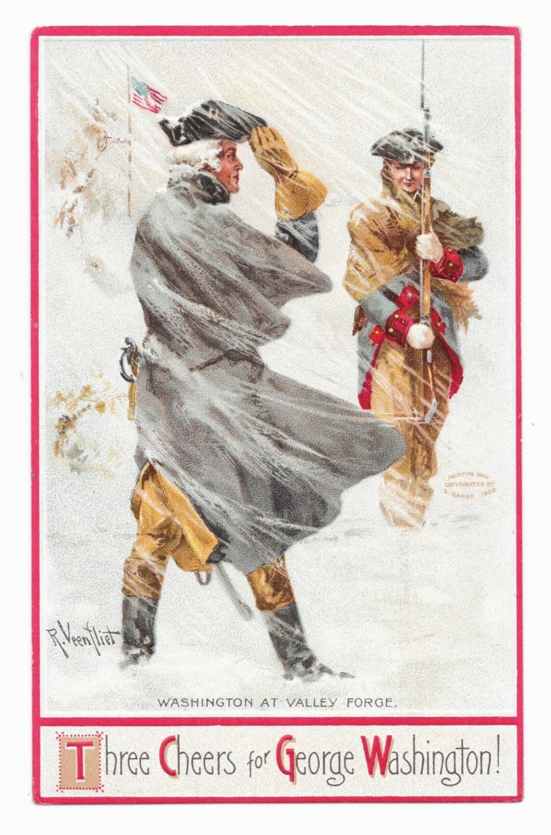 Artist-signed Washington at Valley Forge Postcard C. 1910 - Etsy