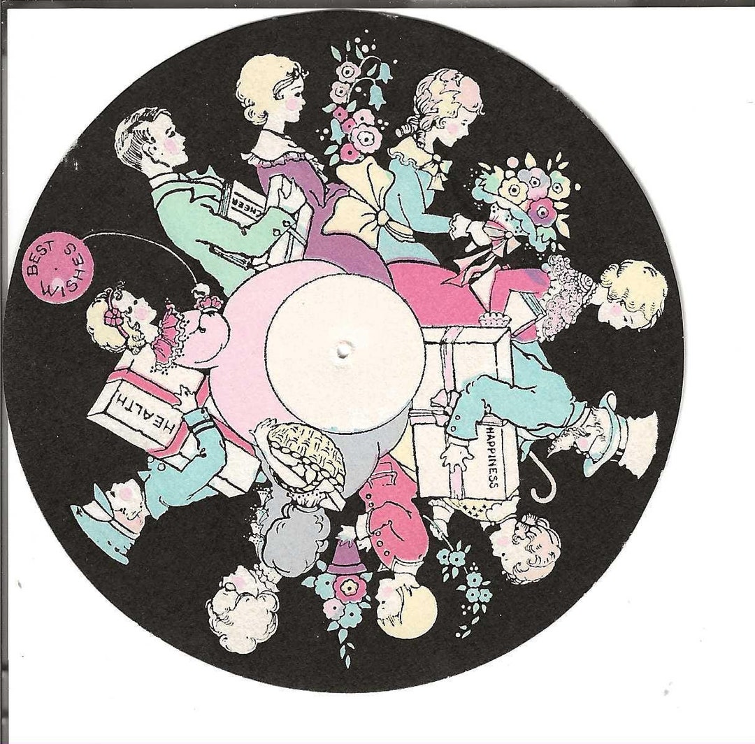 Wheel of People Greeting Card Element, C. 1920 - Etsy