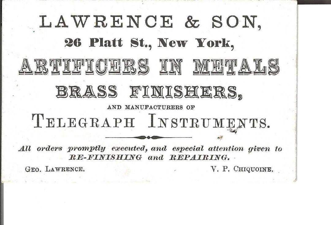 Telegraph Trade Card, C. 1880 - Etsy