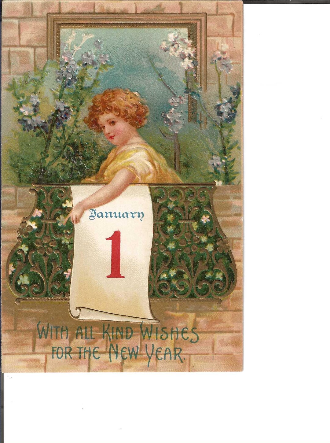 Unsigned Clapsaddle January Child New Year Postcard, C. 1910 - Etsy
