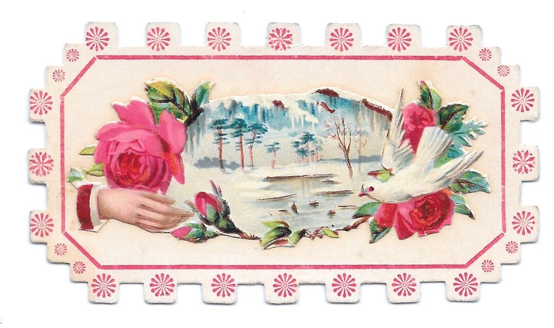 Victorian Die-cut Calling Card, C. 1880 - Etsy