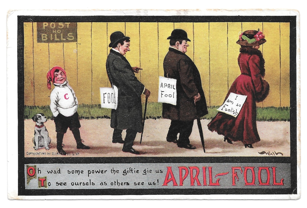 Bernhardt Wall Mischievous Boy April Fool's Day Postcard, 1911 - Etsy