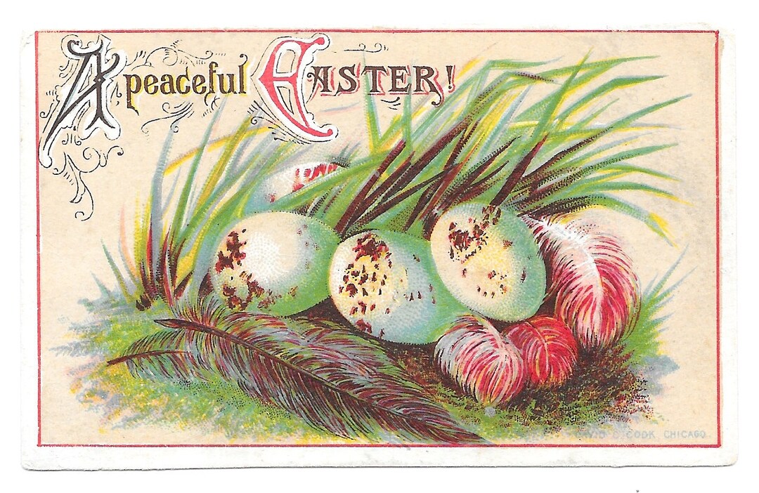 Victorian Easter Eggs Sample Card, C. 1880 - Etsy