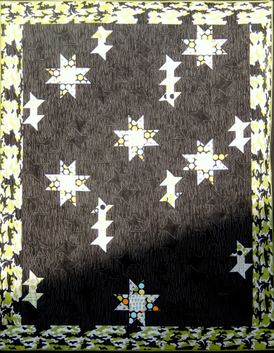 Falling Stars - PDF Quilt Pattern - Uncle Paul's Quilting Company ...