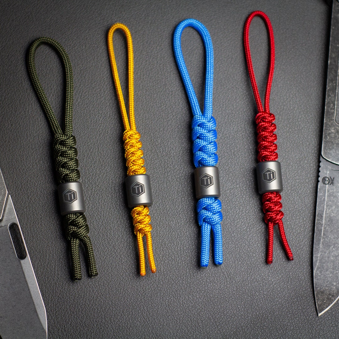 Ti Titanium Bead Paracord EDC Knife Lanyard Choose Between - Etsy