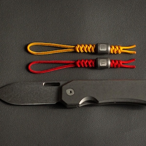 Paracord Knife Lanyard With Titanium Lanyard Bead | Choose From 550 or ...