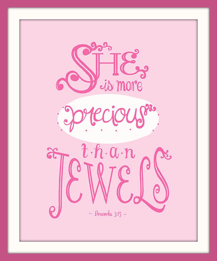 Printable Bible Verse for Baby Girl, Bible Quote Print, Baby Girl ...