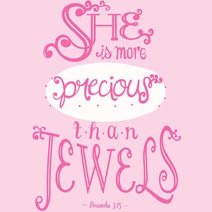 Printable Bible Verse for Baby Girl, Bible Quote Print, Baby Girl ...