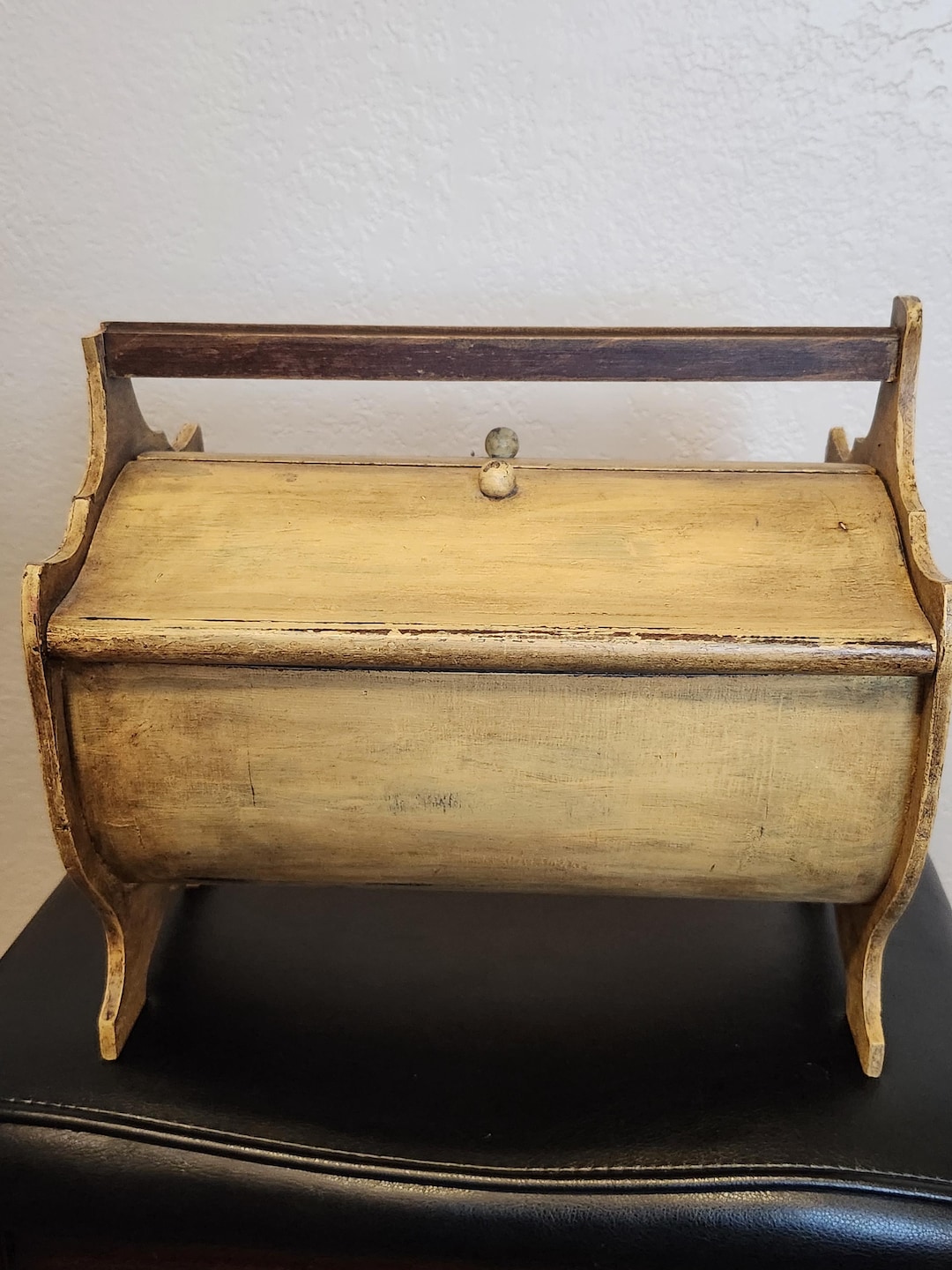 1940s-50s Small Wooden Sewing Box/ Antique Vintage Wooden Sewing Box ...