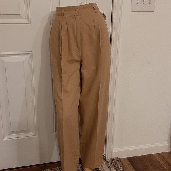 Tan Pleated Pants - Etsy