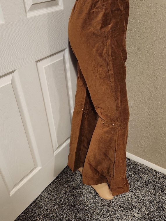 1960s-70 Women's Rust Brushed Corduroy Studded Elepha… - Gem