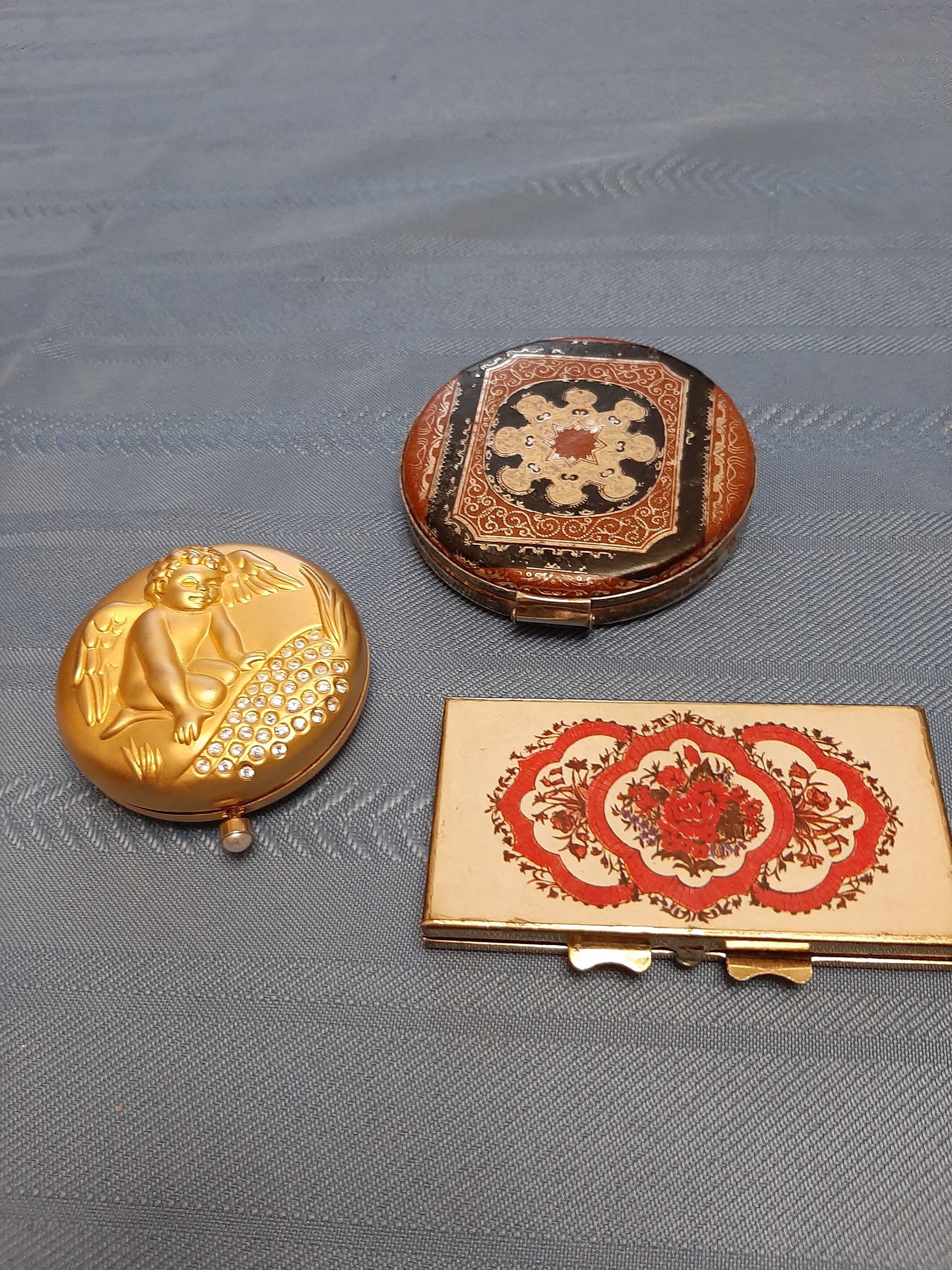 1940s-50s, 90s Lot of 3 Womens Makeup Compacts With Mirrors/90s Estee ...