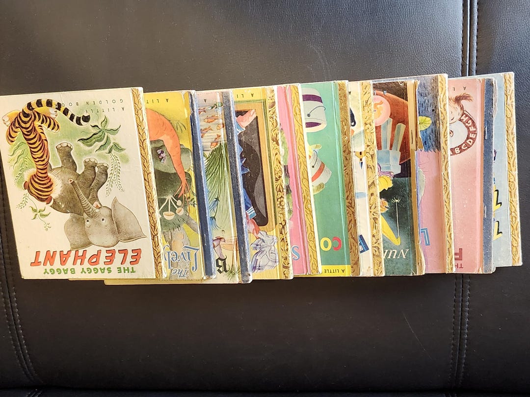 1940s-50s Children's Little Golden Books Set of 11/lot of 11 Mid ...