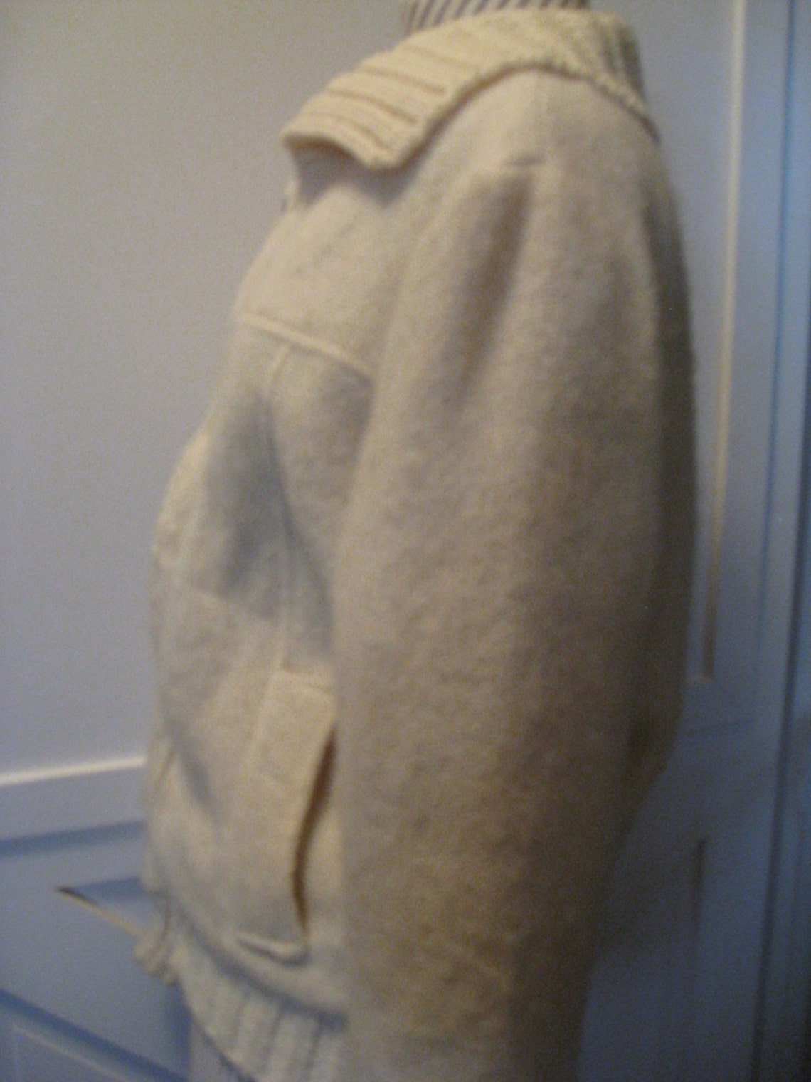 Vintage Womens Ivory Hand Made Wool Coat From Greece/ Wool | Etsy