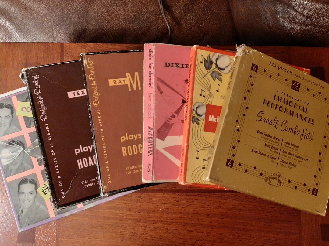 1950s Sets of Boxed 45 Vinyl Records/ Lot 6 Sets of RCA Victor 45 Vinyl ...