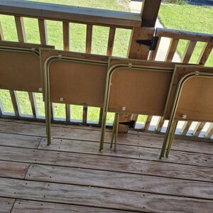 1970s-80s Set of 4 Folding TV Trays With Legs and Rolling Stand/4 TV ...