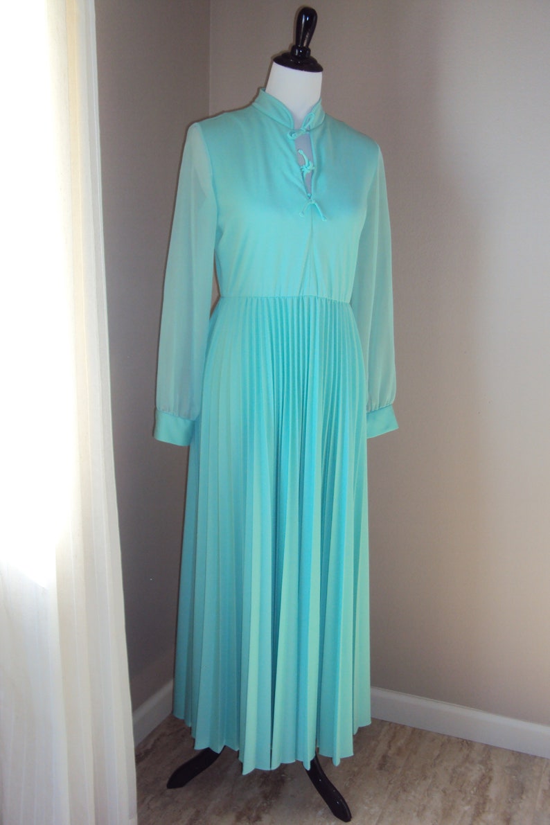 1970s Womens Mint Green Polyester/chiffon Modest Sleeves - Etsy