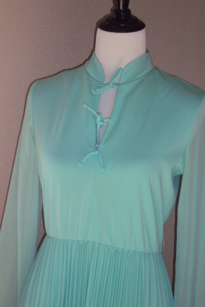 1970s Womens Mint Green Polyester/chiffon Modest Sleeves - Etsy