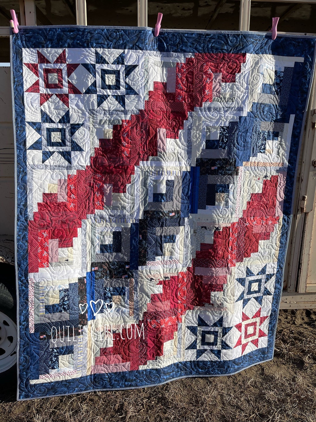Stars Like Spaghetti - a Patriotic Quilt Pattern. Quiltygirl 2024 QOV ...