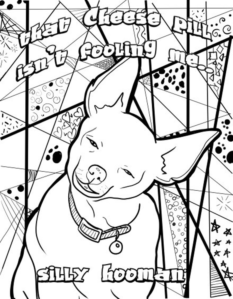 15 Page PDF Rescue Dog Coloring Page Adult Coloring Book My | Etsy
