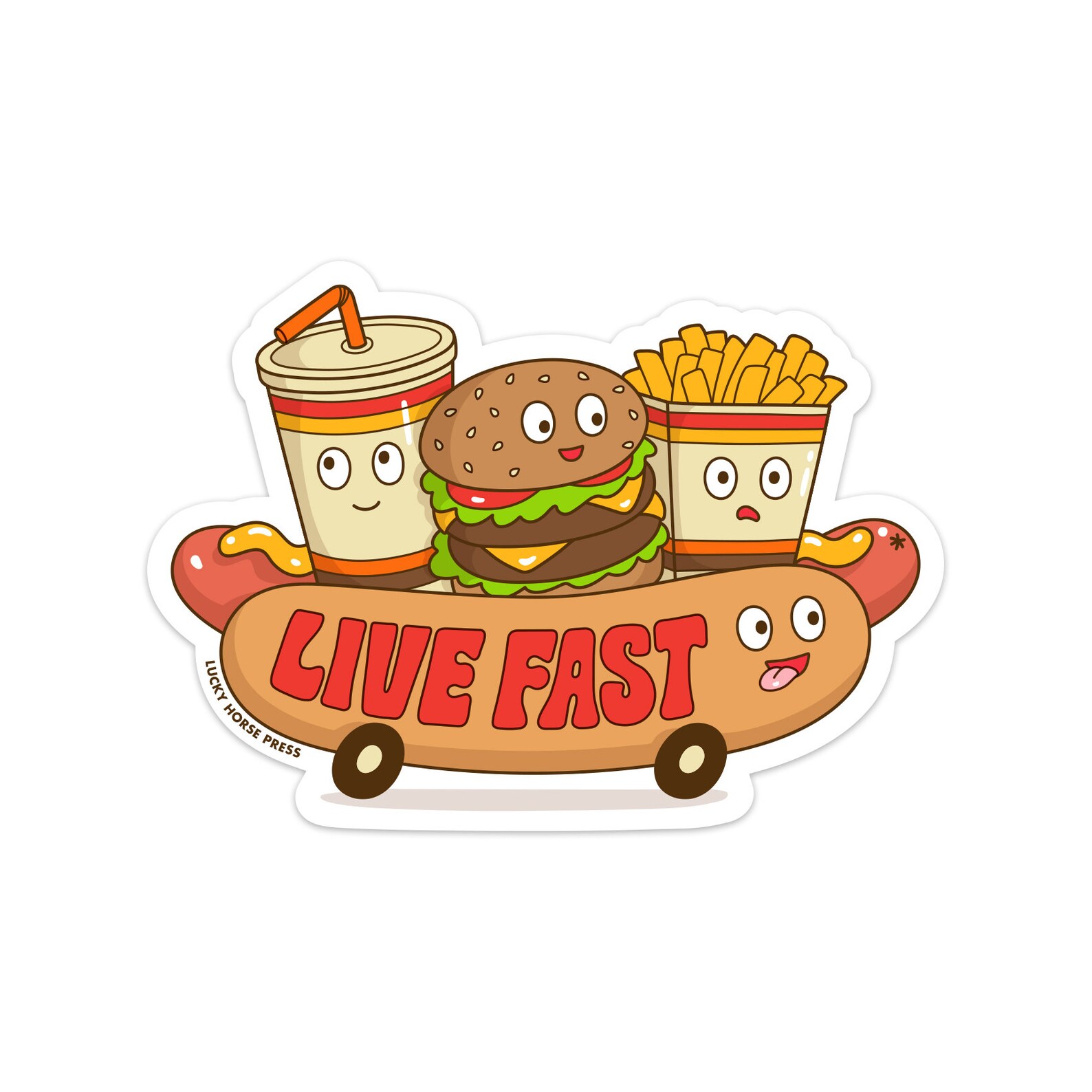 Live Fast Sticker - Etsy
