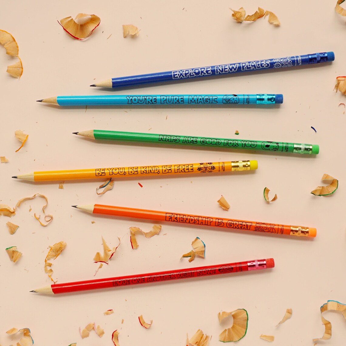 Friendly Reminders Wood Pencils - Etsy