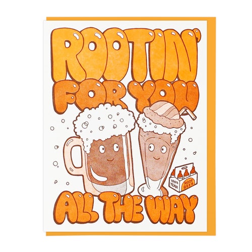 Rootin' for You Letterpress Card - Etsy