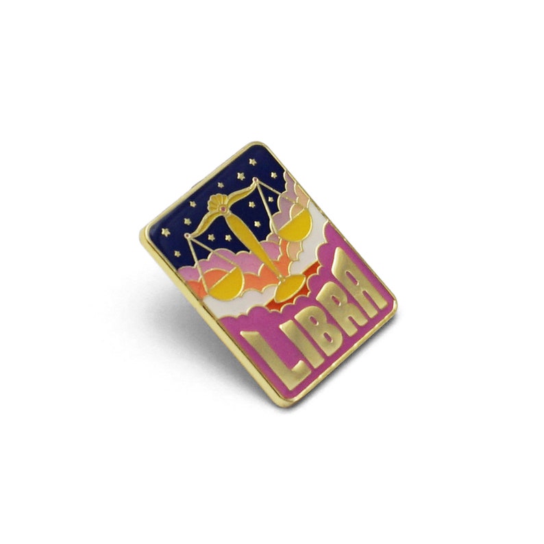 Libra Enamel Pin - Etsy