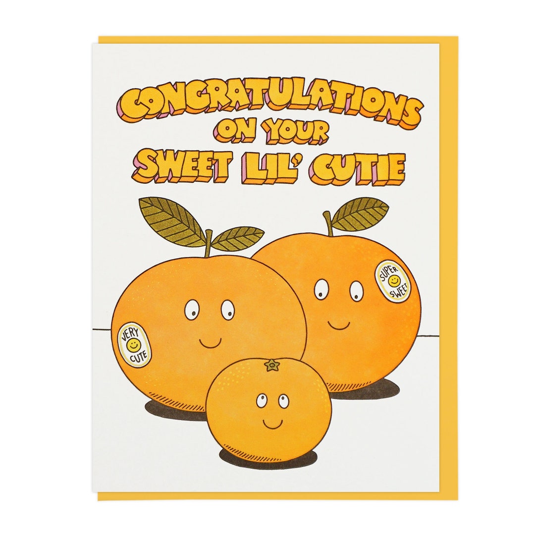 Congratulations on Your Sweet Lil' Cutie Letterpress Card - Etsy