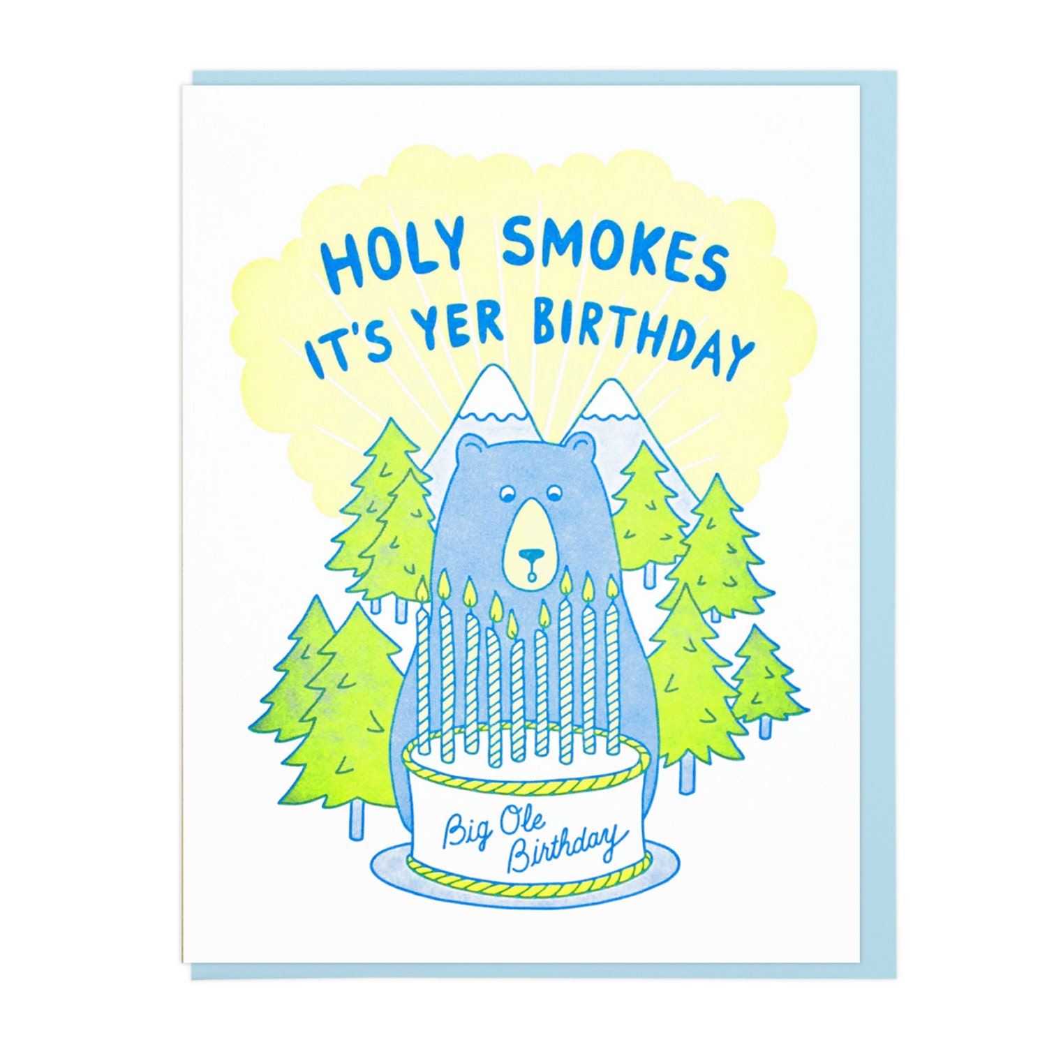Holy Smokes Birthday Letterpress Card | Etsy
