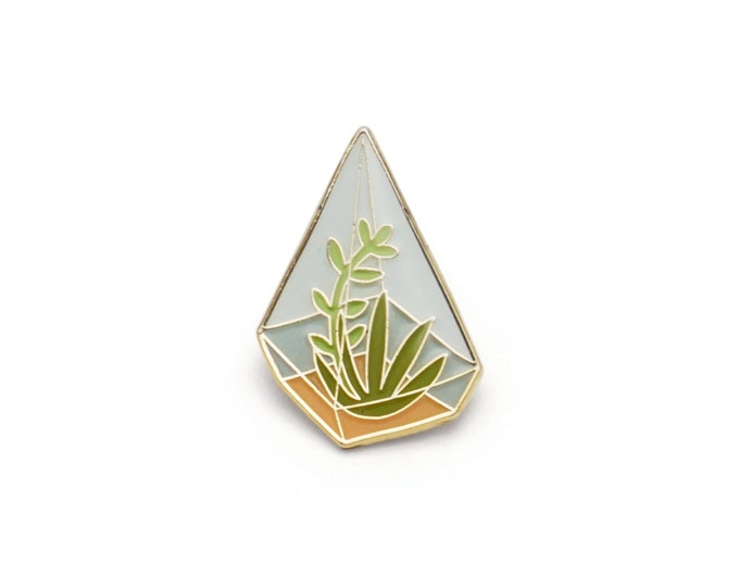 Terrarium Enamel Pin - Etsy