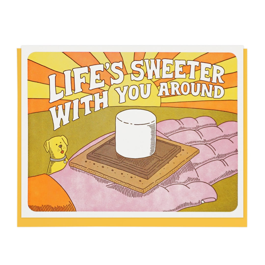Life is Sweeter With You Around Letterpress Card - Etsy