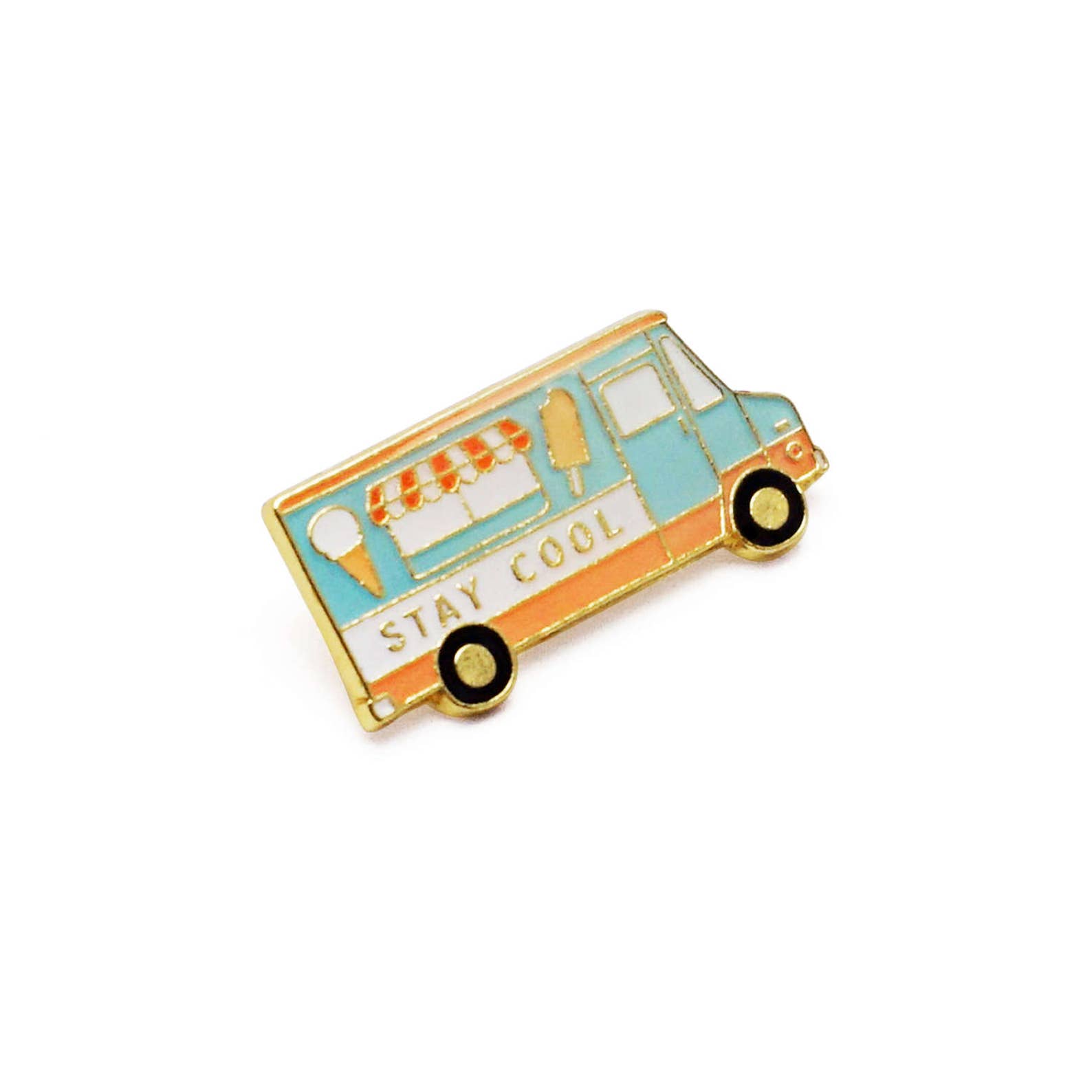 Ice Cream Truck Enamel Pin (peach and Aqua)) - Etsy