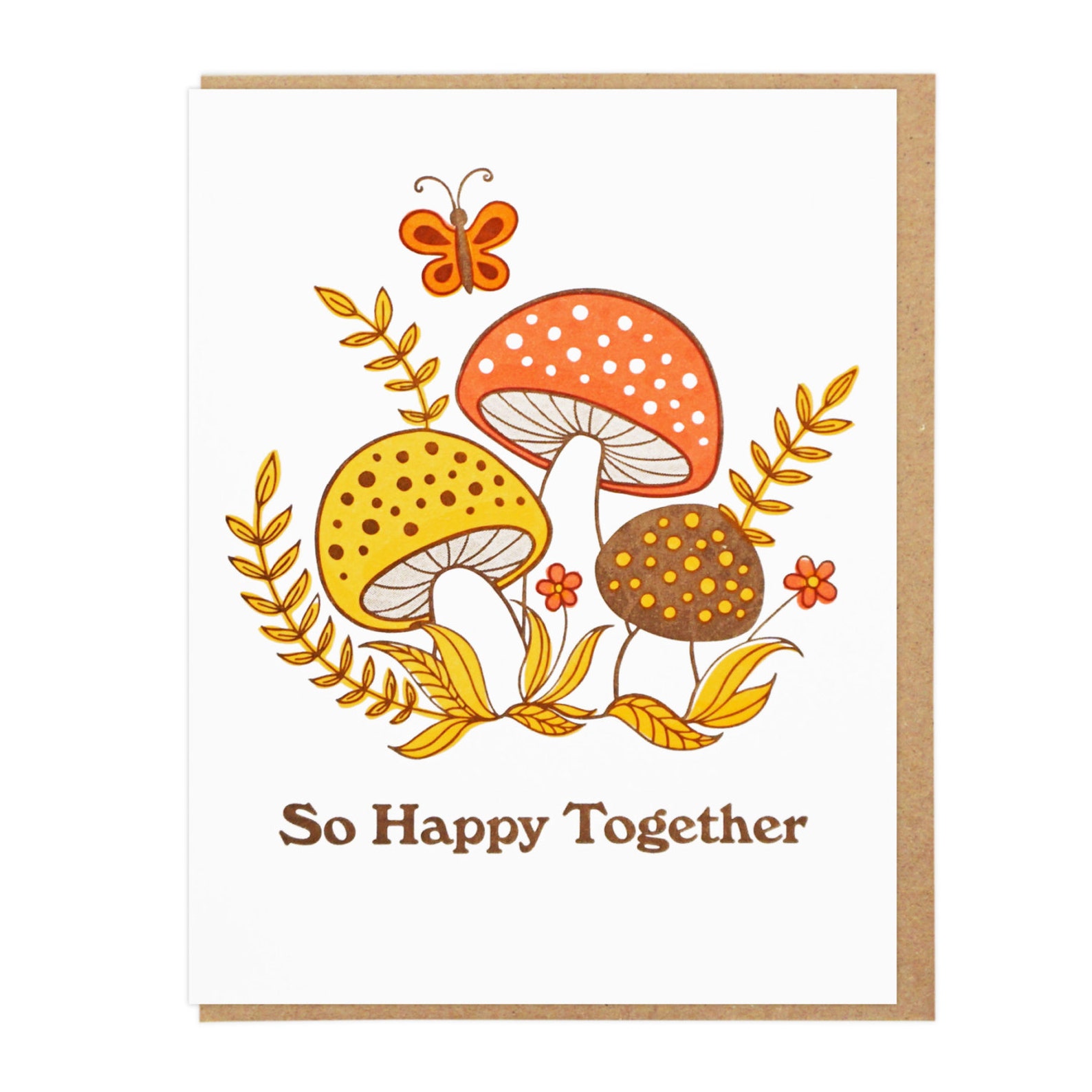 So Happy Together Letterpress Card - Etsy