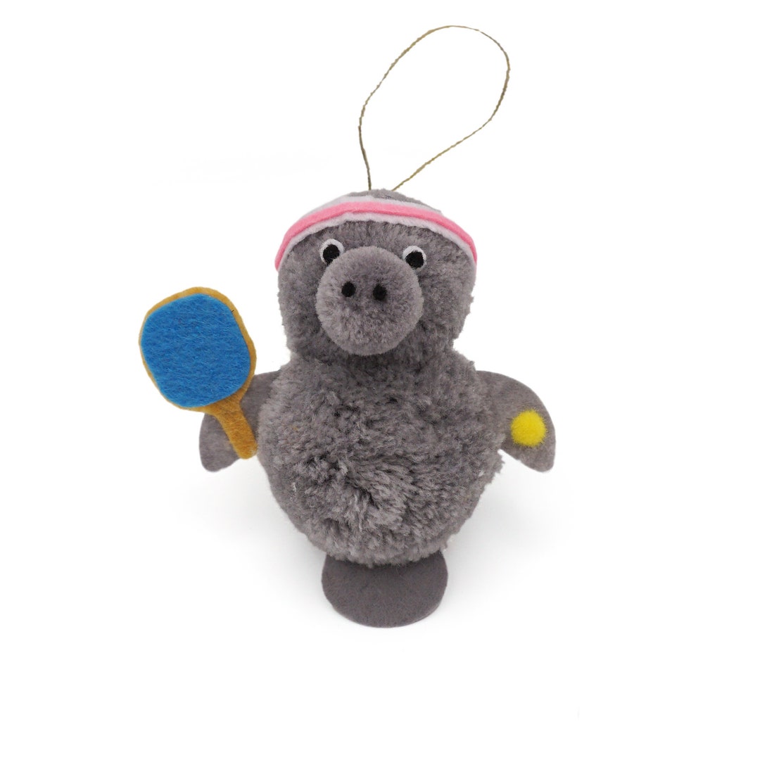 Ping Pong Manatee Pom Pom Ornament - Etsy