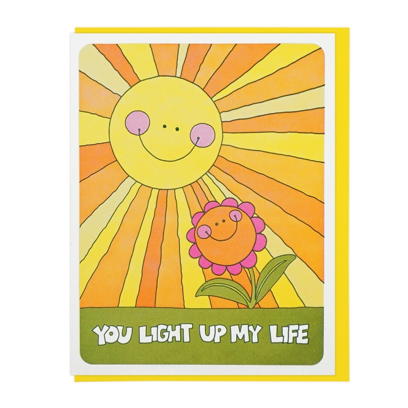 You Light up My Life Letterpress Card - Etsy