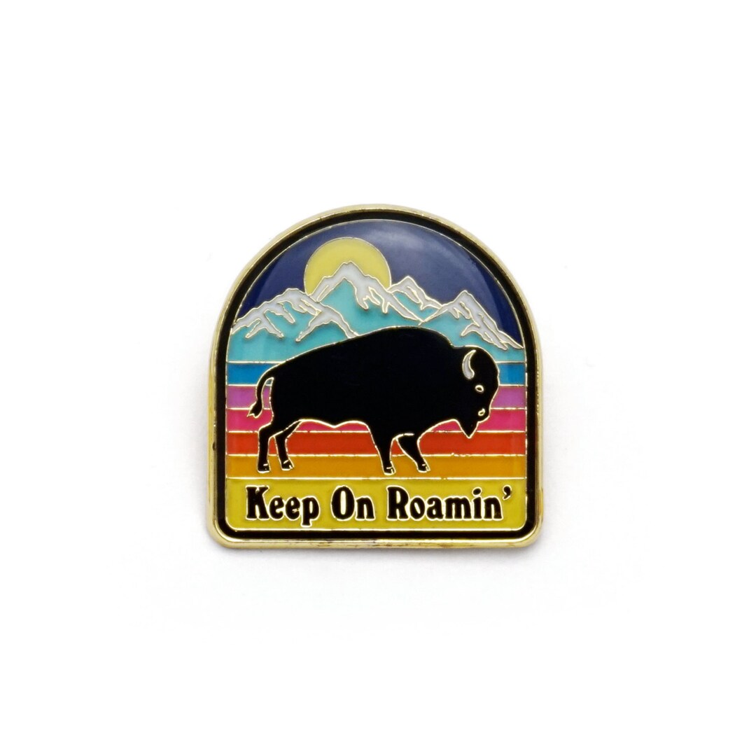 Bison Enamel Pin - Etsy