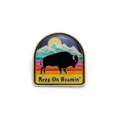 Bison Enamel Pin - Etsy