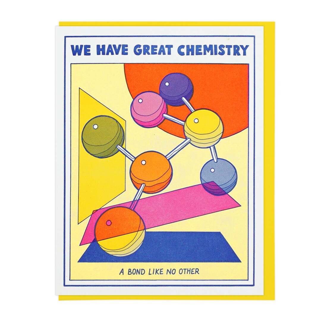We Have Great Chemistry Letterpress Card - Etsy
