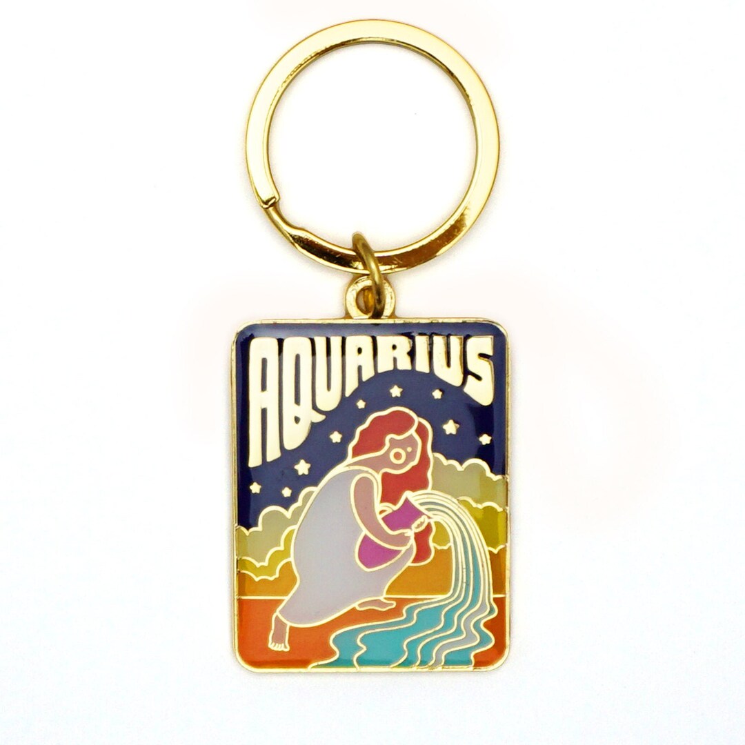 Aquarius Keychain - Etsy