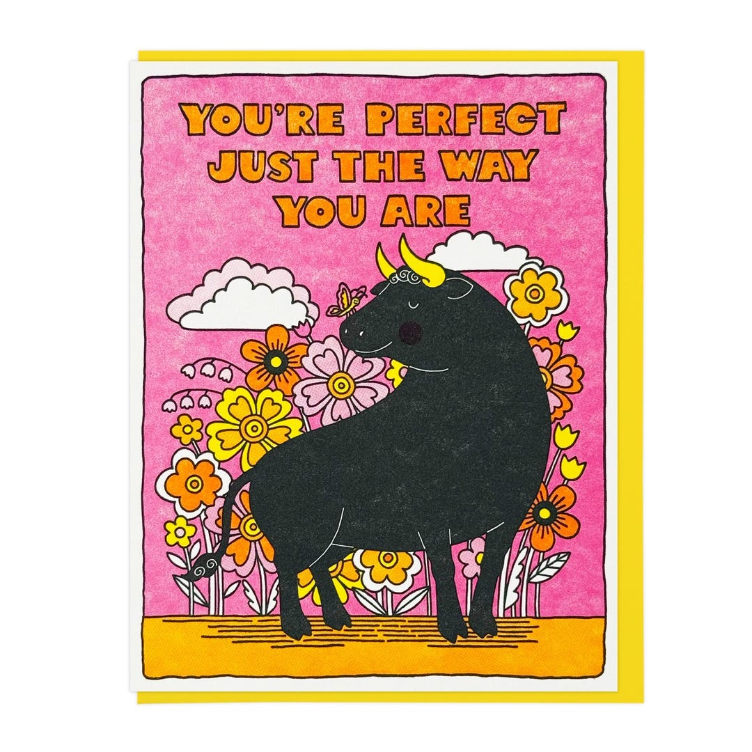 Perfect Ferdinand the Bull Letterpress Card - Etsy