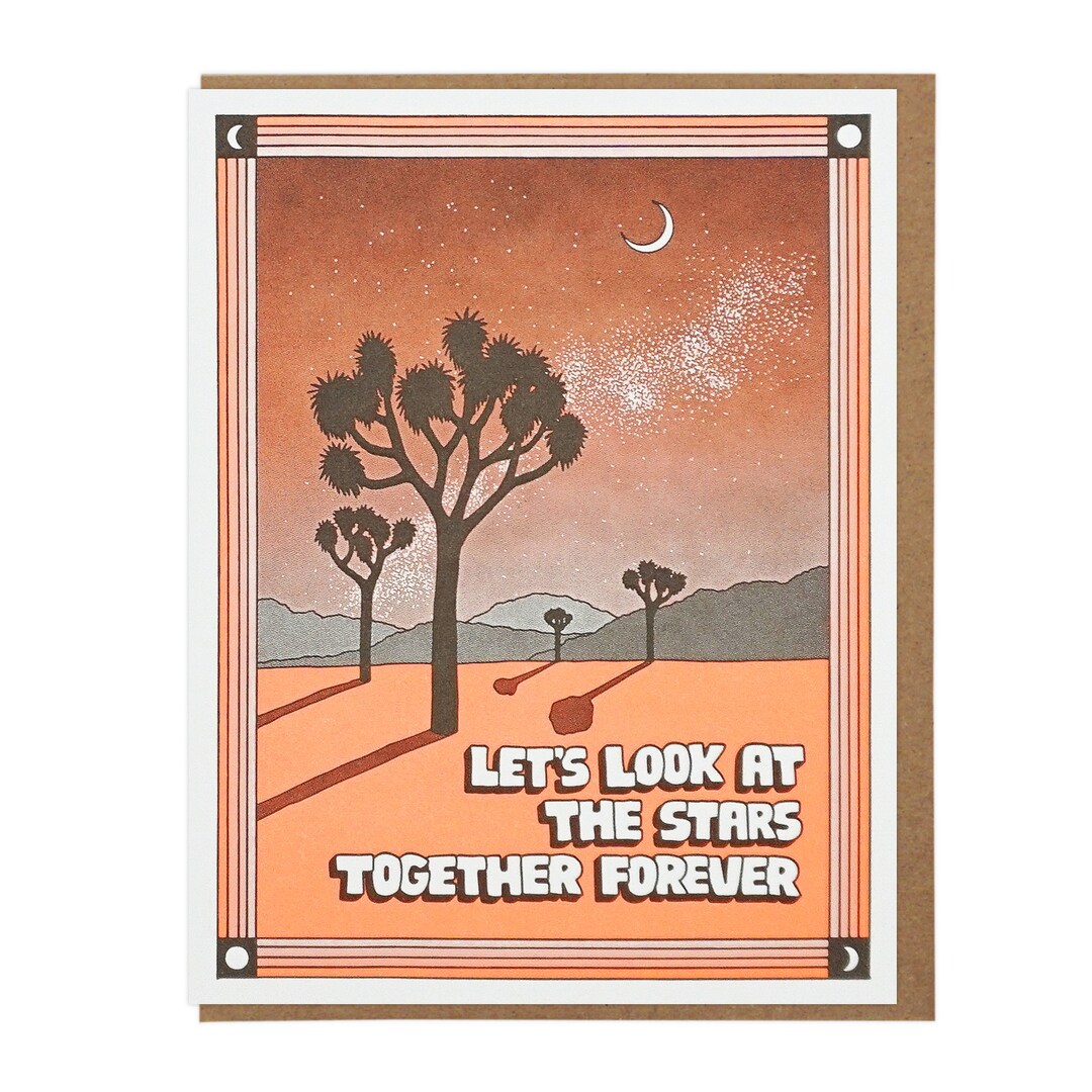 Let's Look at the Stars Together Forever Letterpress Card - Etsy