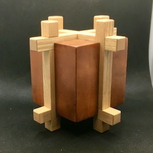 Caged Block Puzzle Box - Etsy