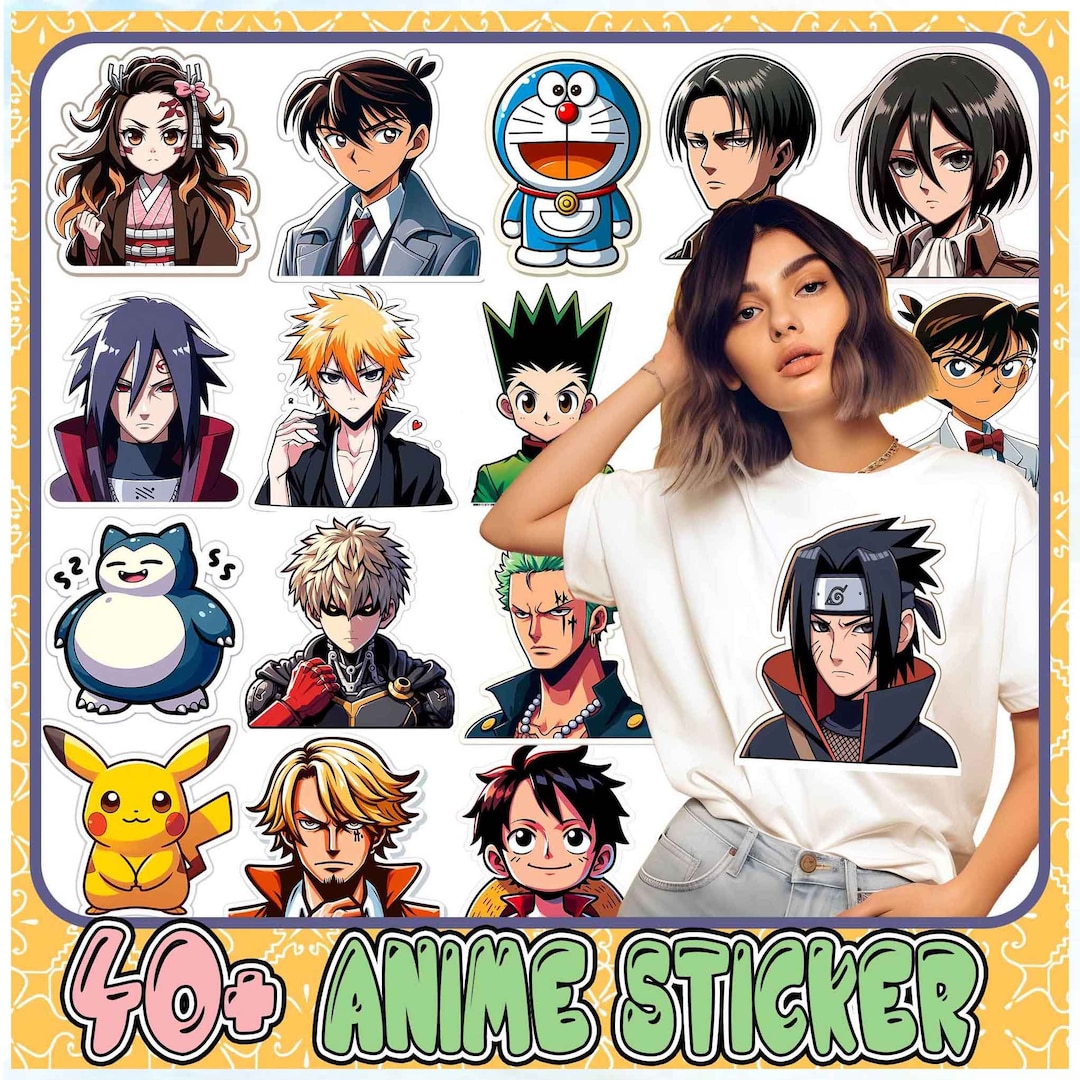Anime Sticker PNG Pack, Anime Sticker Set, Anime PNG, Anime SVG ...