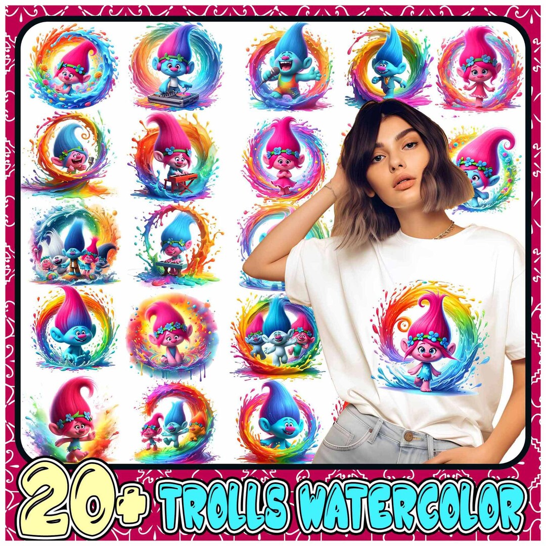 Trolls Svg Bundle, Trolls Png, Svg for Cricut, Svg Birthday, Trolls ...