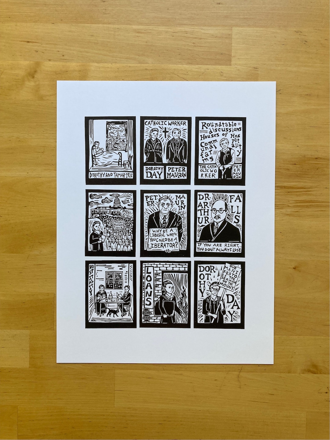 Catholic Worker Illustrations- Digital Print - Etsy