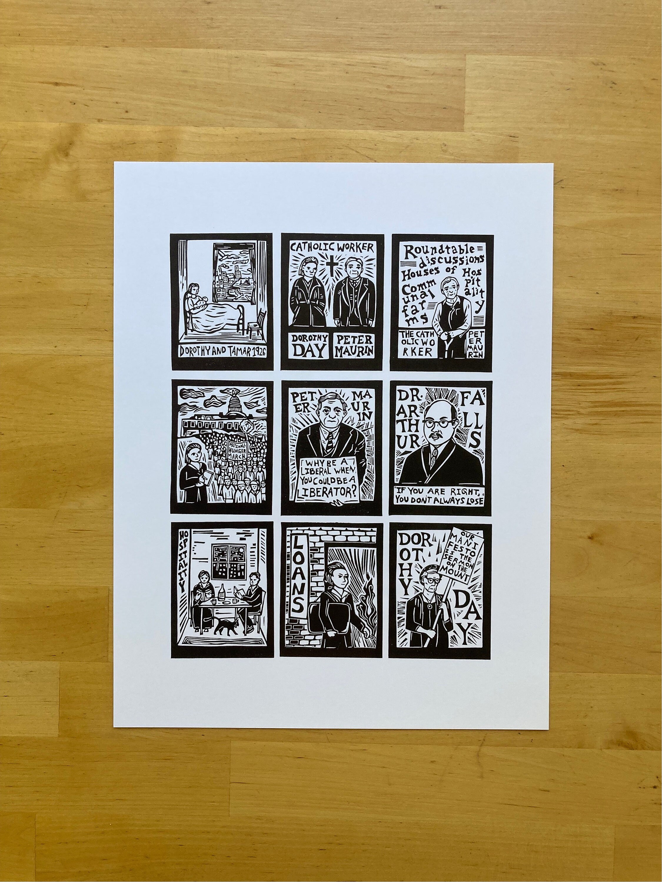Catholic Worker Illustrations Digital Print - Etsy