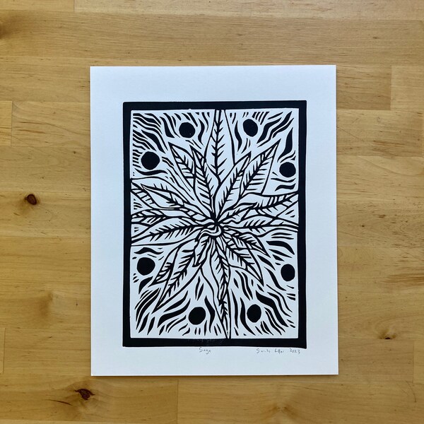 Linocut People Print - Etsy
