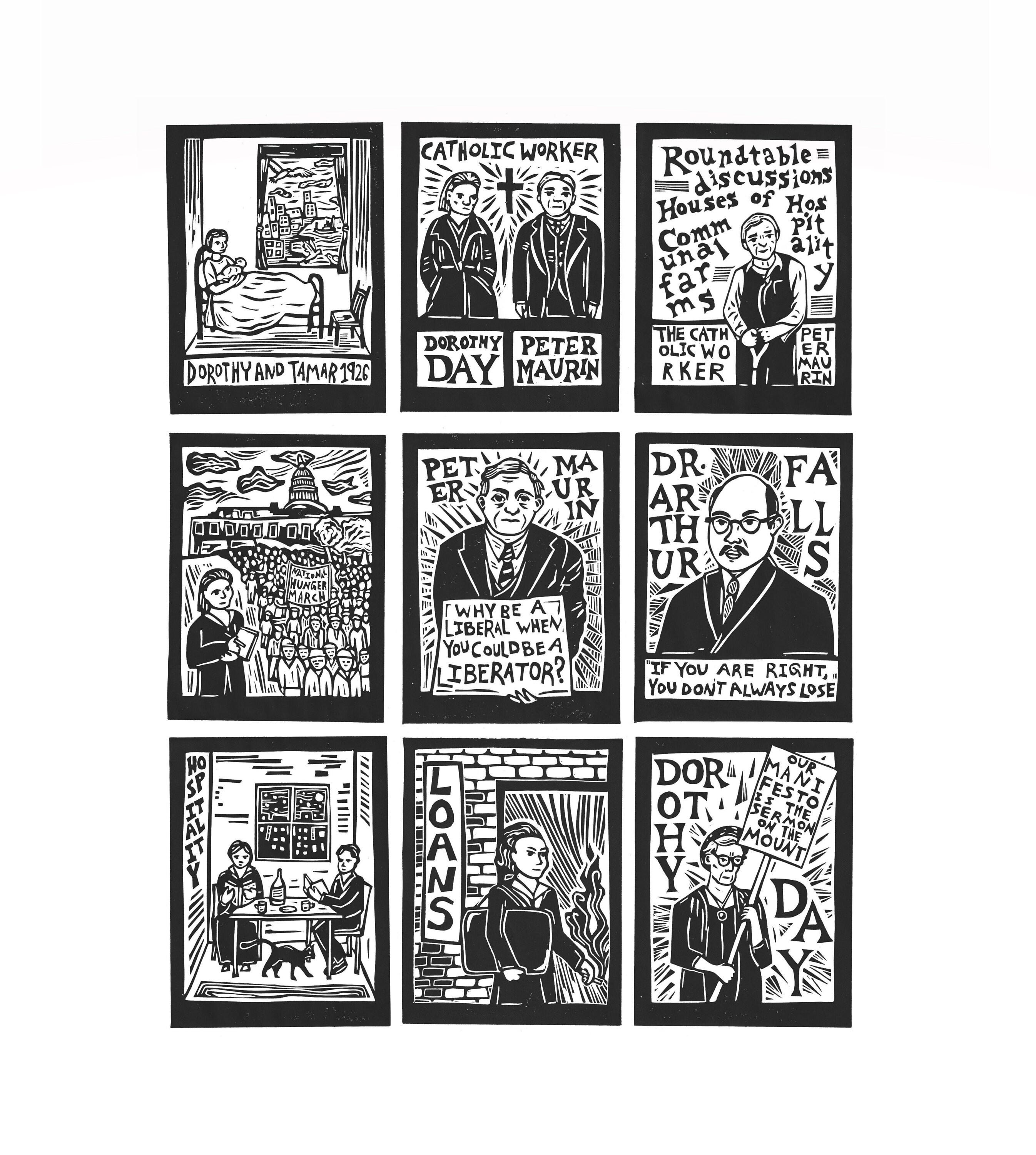 Catholic Worker Illustrations- Digital Print - Etsy